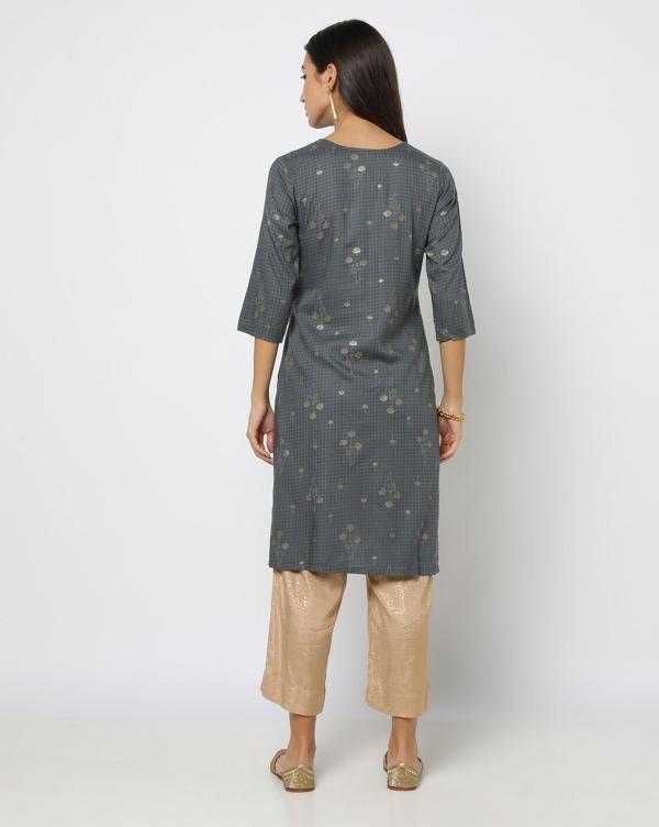 Floral Print Straight Kurta - JioMart