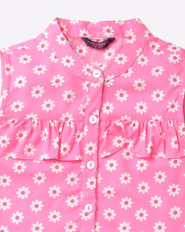 Floral Print Button-Front Top - JioMart