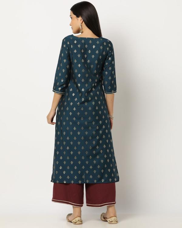 Printed Straight Kurta Suit Set - JioMart