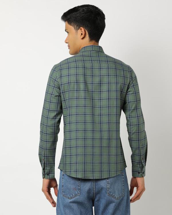 Checked Shirt with Patch Pocket - JioMart