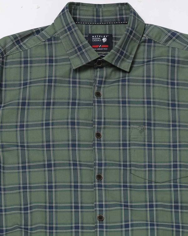 Checked Shirt with Patch Pocket - JioMart