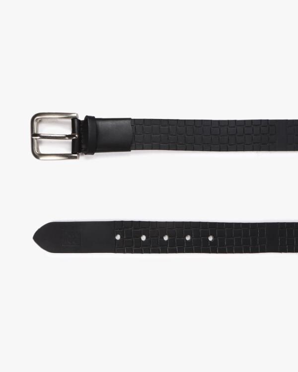 Basket-Weave Pattern Single-Tongue Buckle Belt - JioMart