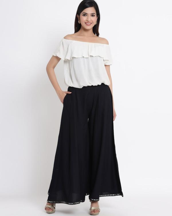 Palazzo Pants with Insert Pockets - JioMart