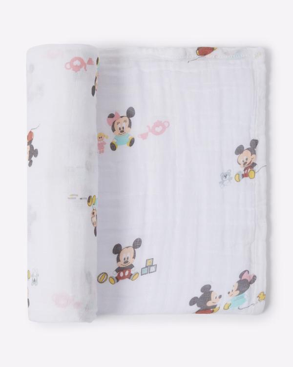 Mickey & Minnie Playdate Muslin Swaddle by Mila Baby - JioMart