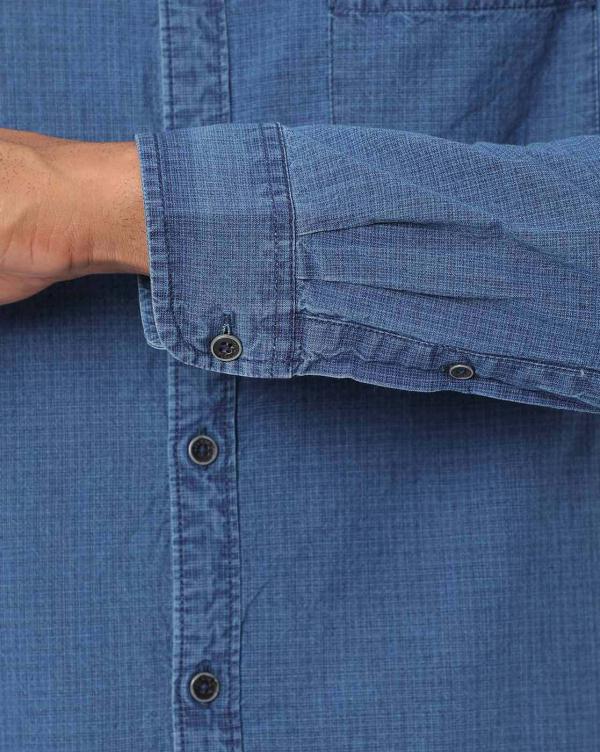 Denim Shirt with Band Collar - JioMart