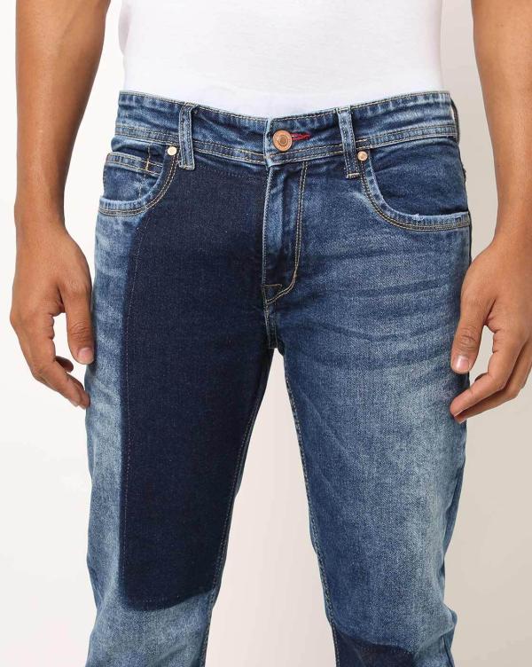 Dip-Dyed Slim-Fit Jeans - JioMart