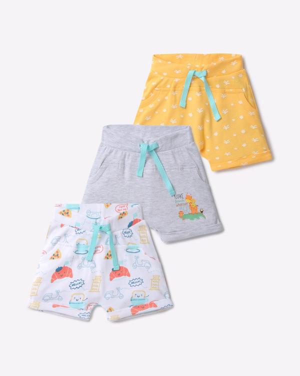 Pack of 3 Shorts with Drawstring Waistband - JioMart