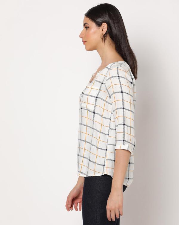Checked Top with Button Closure - JioMart