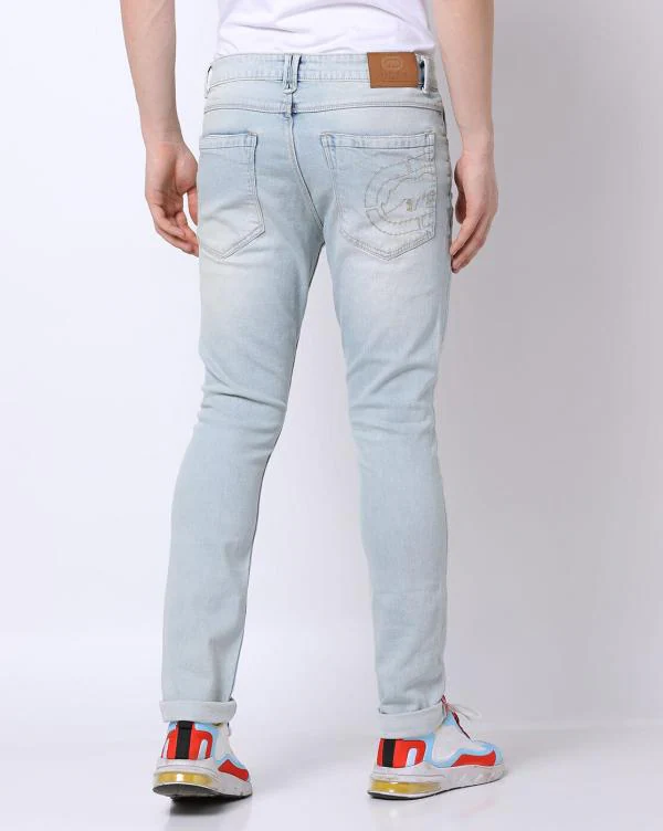 Light-Distressed Slim Fit Jeans - JioMart