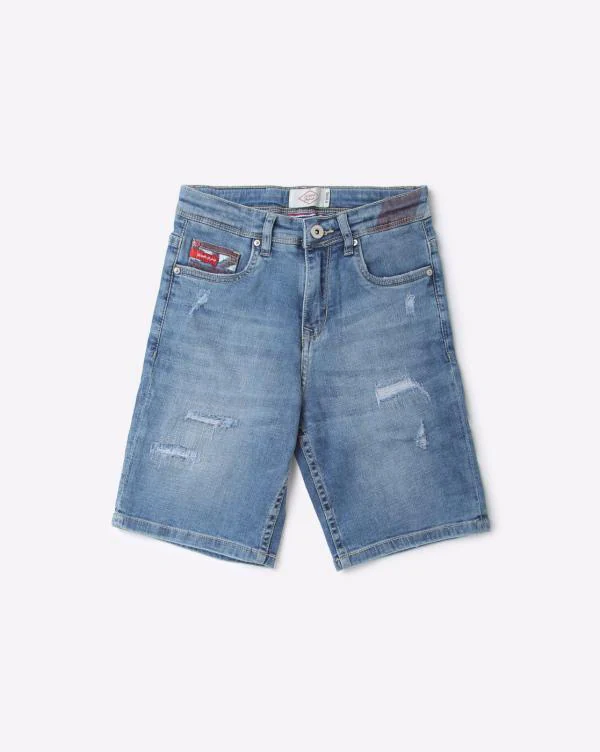 Distressed Slim Fit Denim Shorts - JioMart
