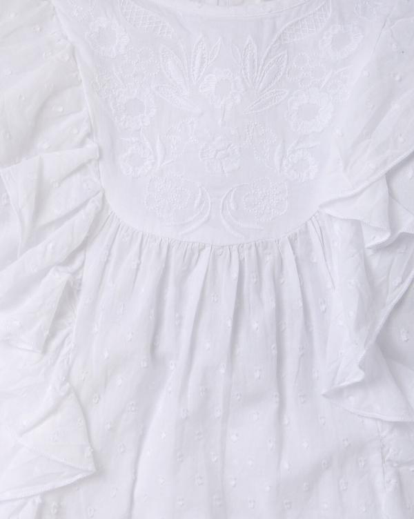 Round-Neck Top with Embroidered Yoke - JioMart