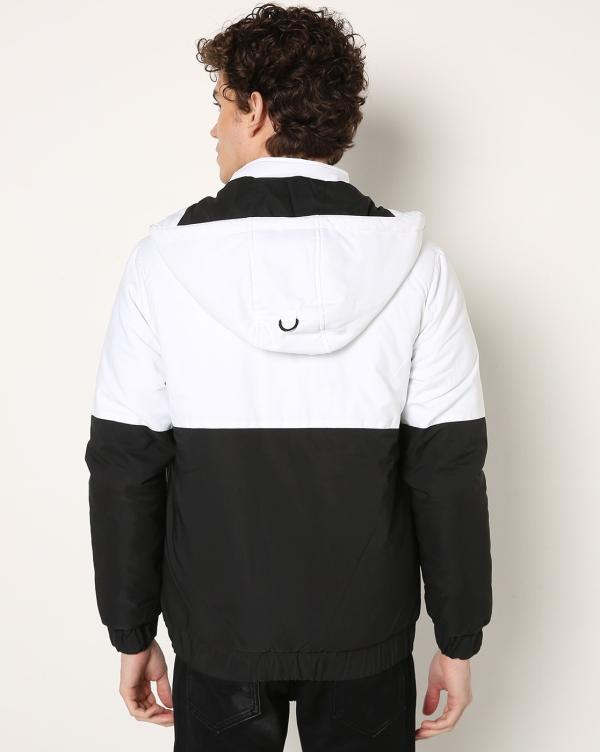 Colourblock Hooded Jacket with Flap Pockets - JioMart