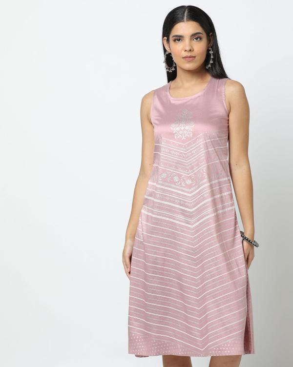 Printed A-Line Dress - JioMart