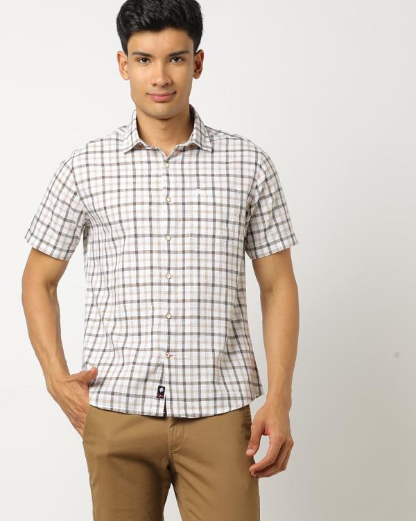 Checked Slim Fit Shirt - JioMart