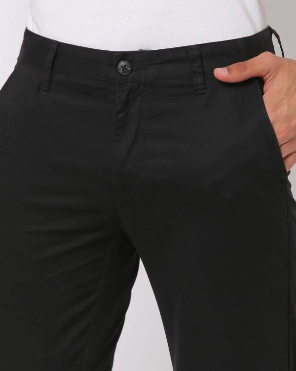 Slim Fit Flat-Front Trousers - JioMart
