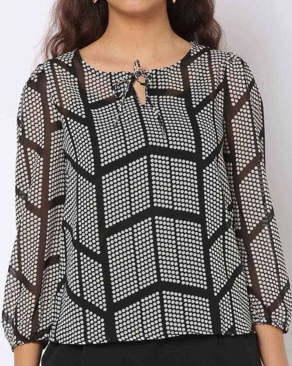 Geometric Print Top with Slip - JioMart