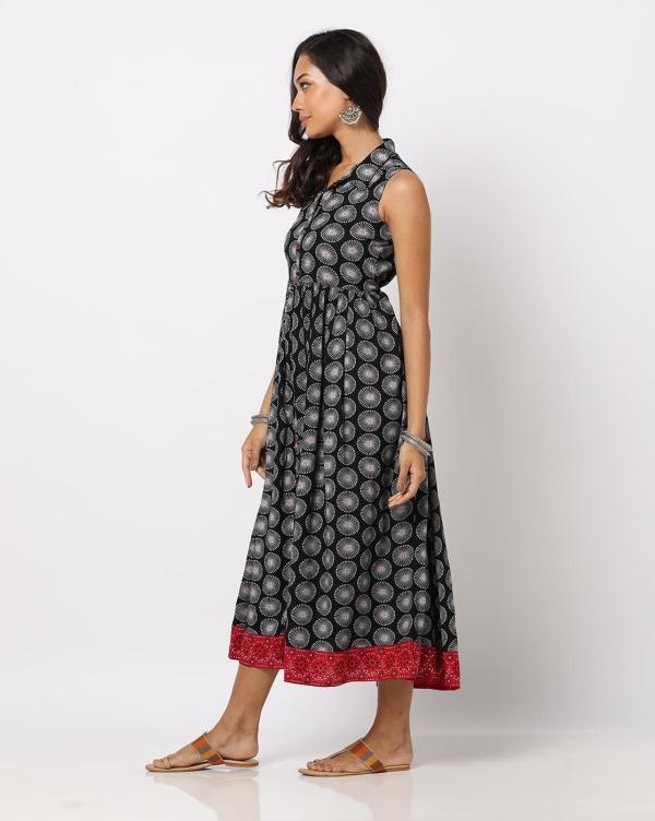 Printed A-Line Dress - JioMart