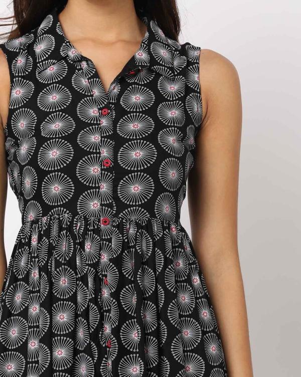 Printed A-Line Dress - JioMart