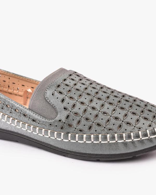 Laser-Cut Flat Loafers - JioMart