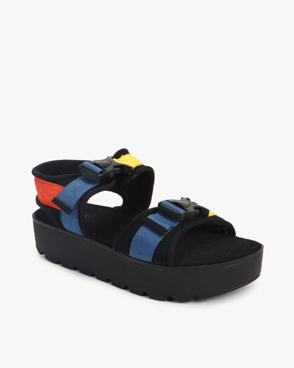 Colourblock Sandals with Click-Clasp - JioMart