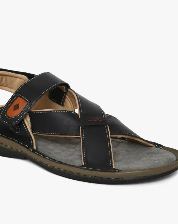 Criss-Cross Strap Sandals with Velcro Fastening - JioMart