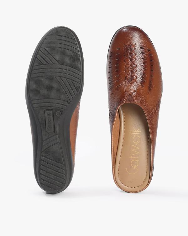 Perforated Genuine Leather Wedges - JioMart