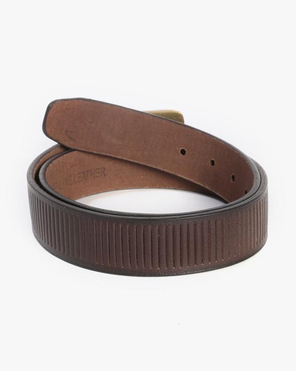Striped Leather Belt - JioMart