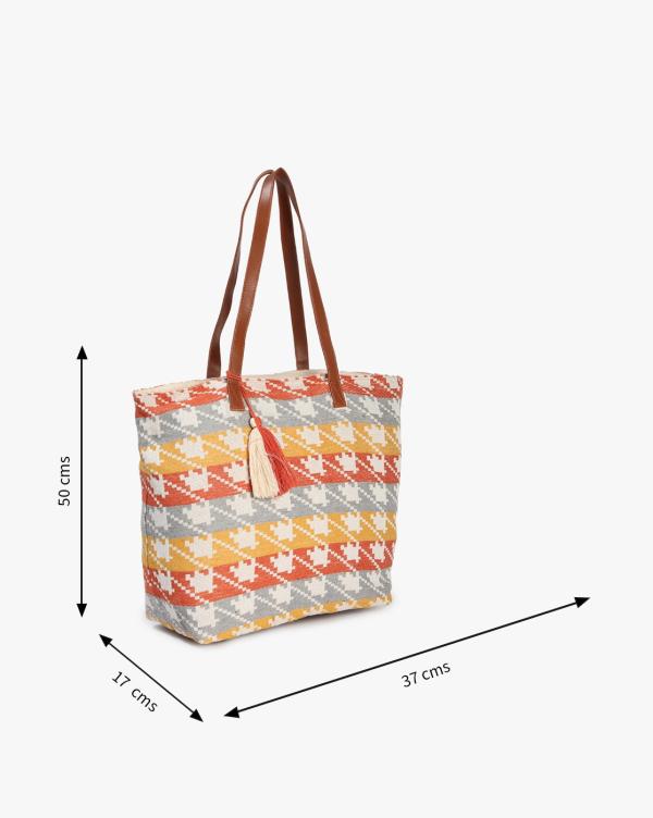 Geometric Pattern Tote Bag - JioMart