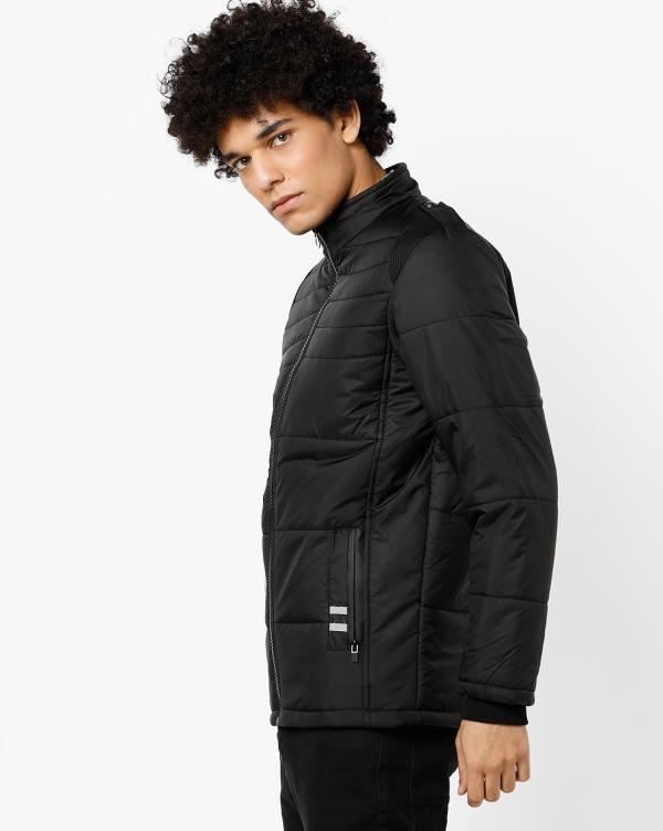 Panelled Bomber Jacket with Insert Pockets - JioMart