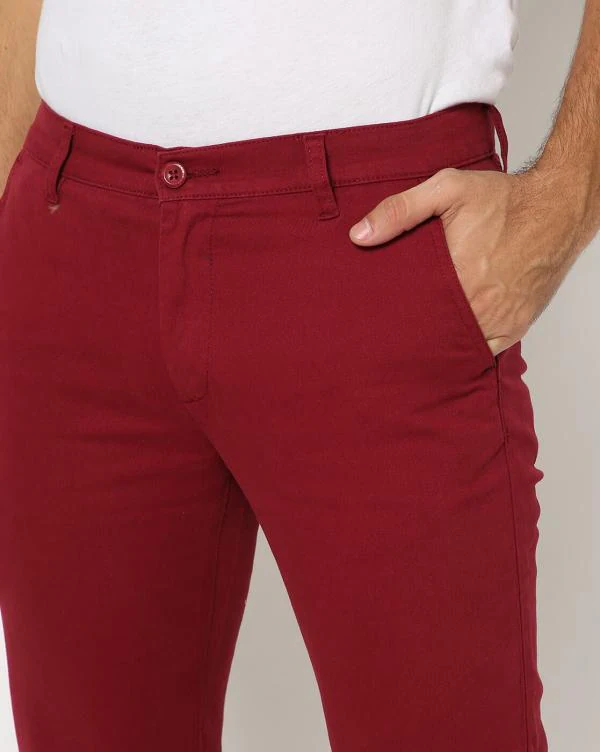 Flat-Front Slim Fit Chinos - JioMart