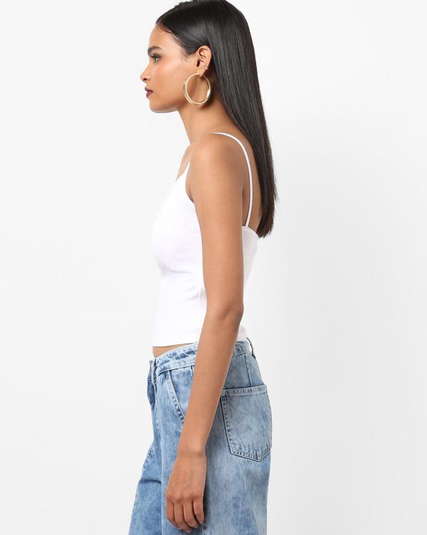 Self-Striped Strappy Top - JioMart