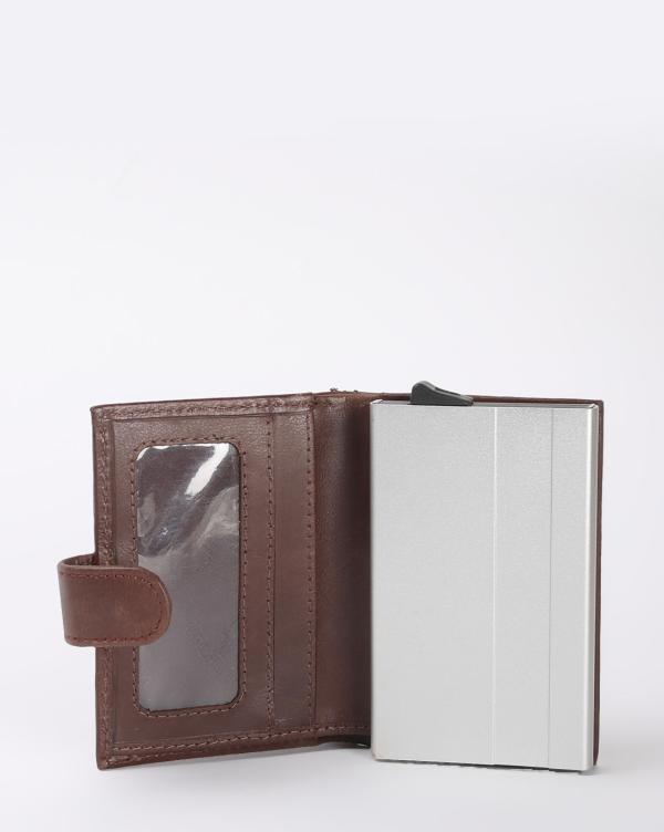 Bi-Fold Card Holder with Snap Button Closure - JioMart