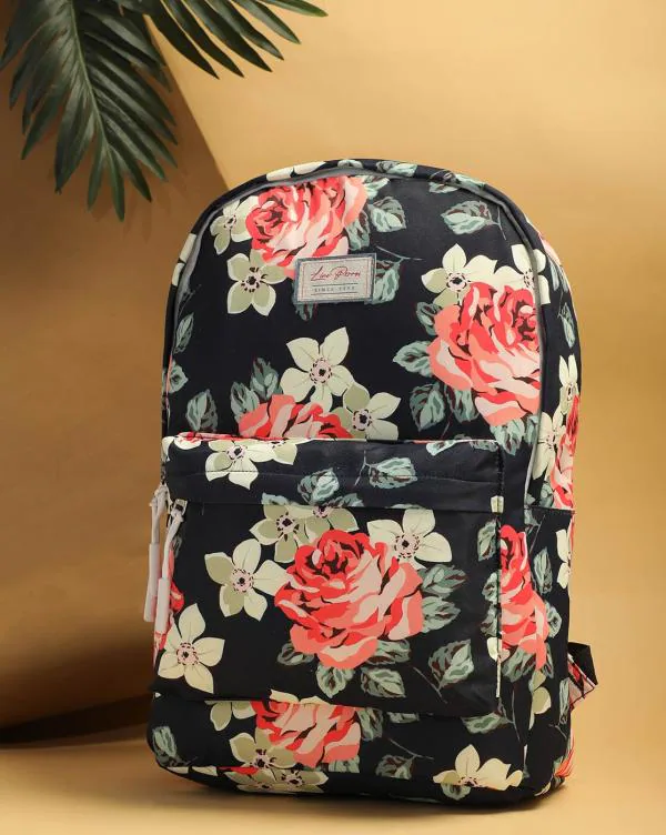 Floral Print Backpack with Branding - JioMart