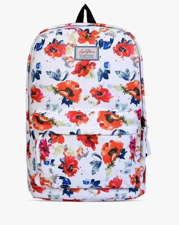 Floral Print Backpack with Branding - JioMart