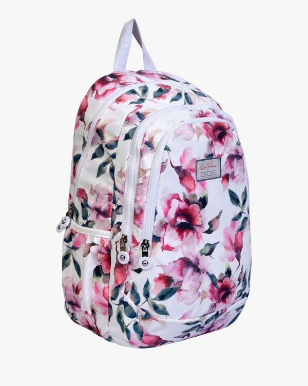 Floral Print Backpack with Branding - JioMart