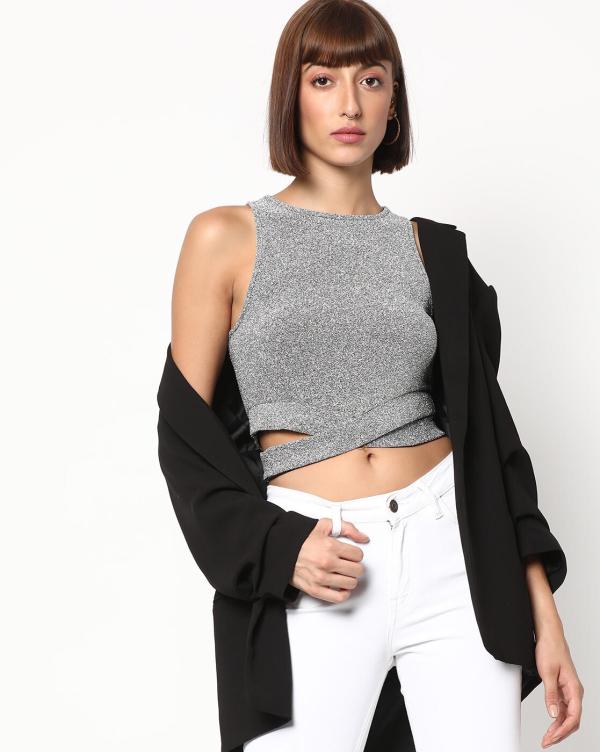 Crop Top with Waist Cutouts - JioMart