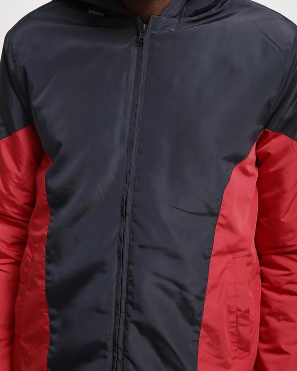 Colourblock Zip-Front Hooded Jacket - JioMart