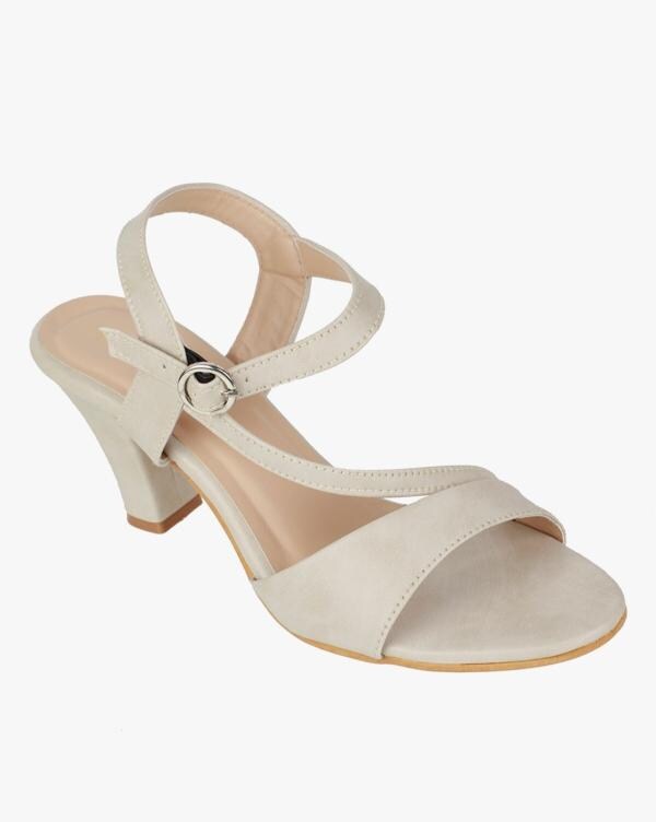 Strappy Cone Heels with Buckle Closure - JioMart