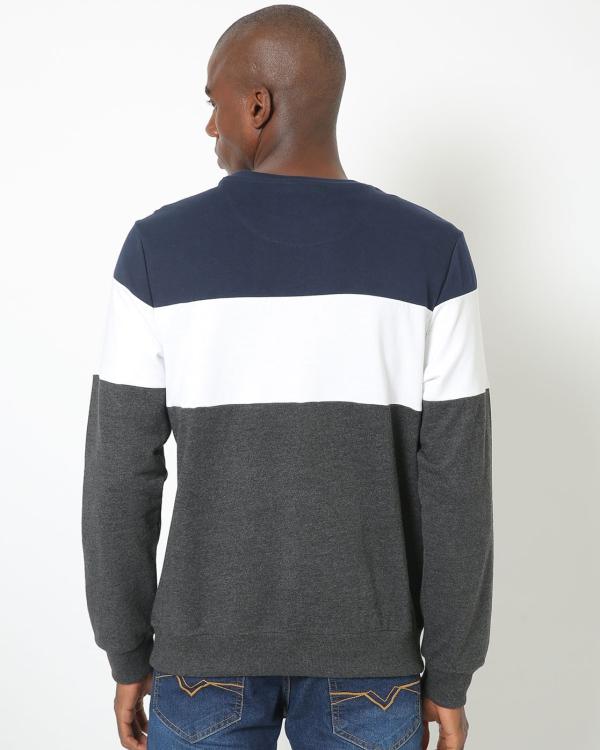 Colourblock Crew-Neck Sweatshirt - JioMart