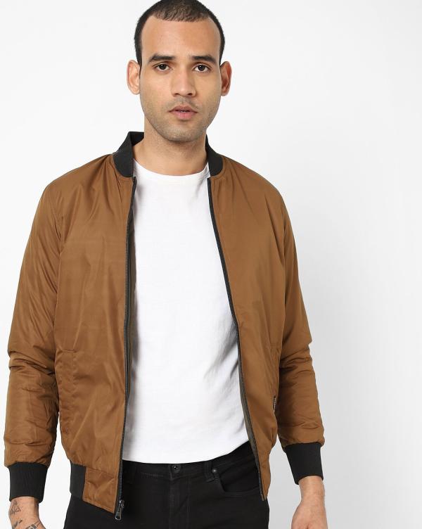 Bomber Jacket with Zip Pockets - JioMart