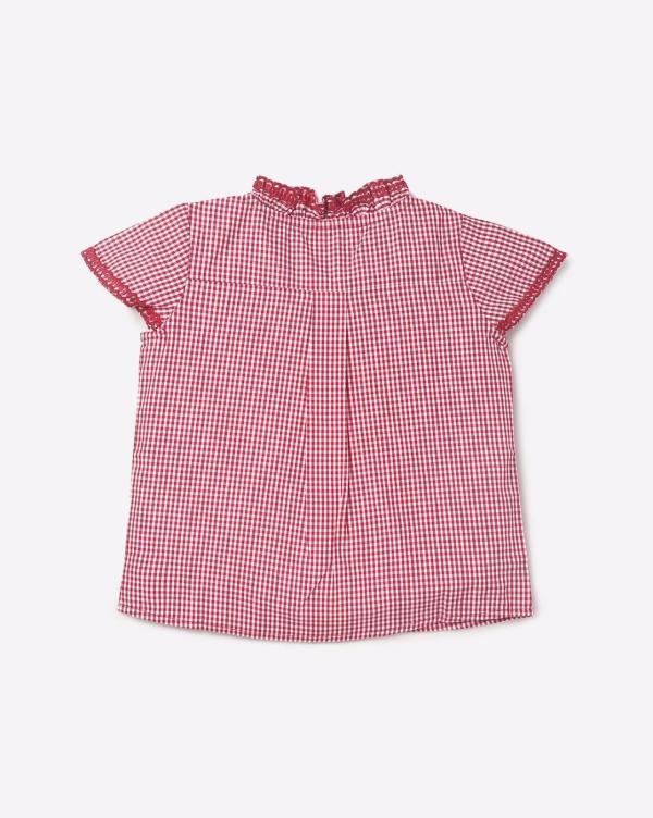 Checked Top with Embroidery - JioMart