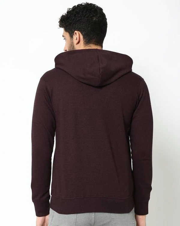 Zip-Front Hoodie with Insert Pockets - JioMart