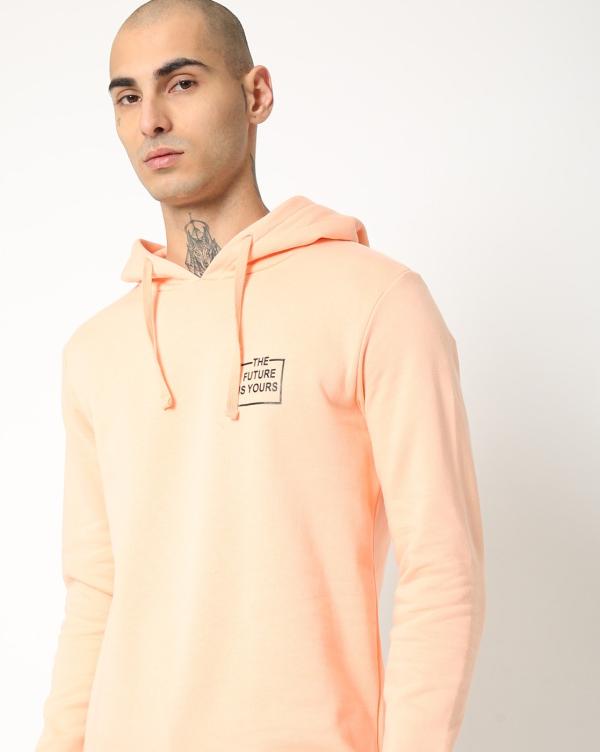 Typographic Print Hoodie with Ribbed Hems - JioMart