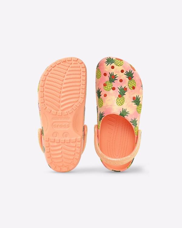 Pineapple Print Round-Toe Slingback Clogs - JioMart
