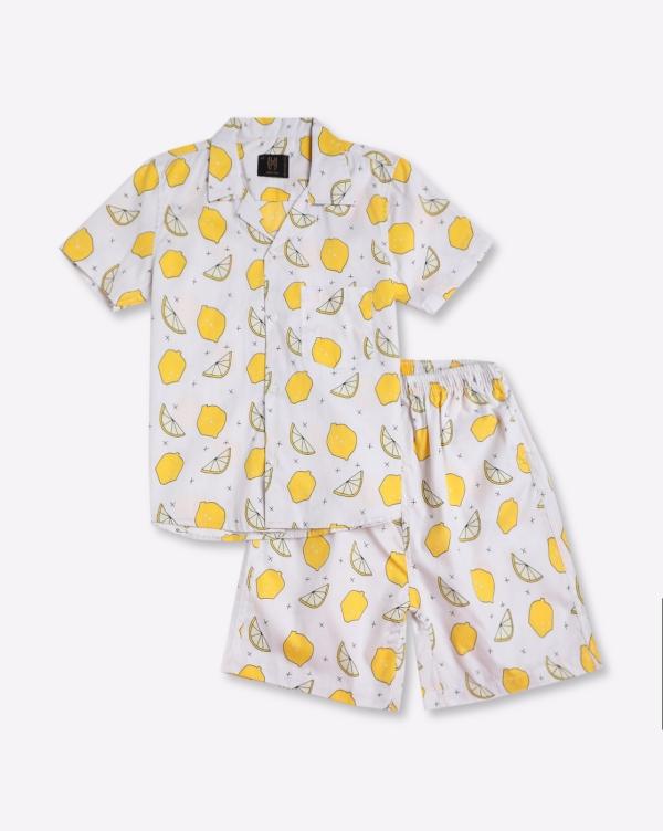 Lemon Print Shirt & Shorts Set - JioMart