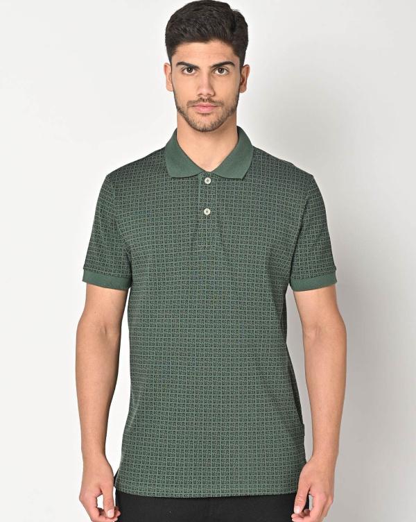 Monogram Logo Print Polo T-shirt - JioMart