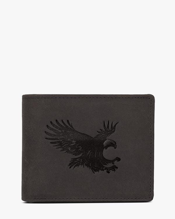 Eagle Embossed Leather Bi-Fold Wallet - JioMart