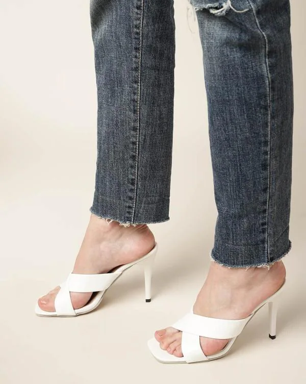 Open-Toe Slip-On Stilettos - JioMart