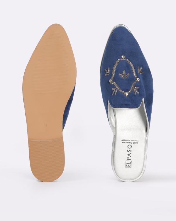 Embellished Almond-Toe Mules - JioMart
