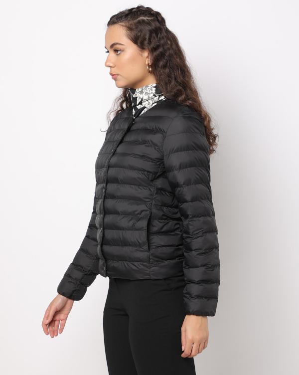 Faux Down Feather Puffer Jacket - JioMart